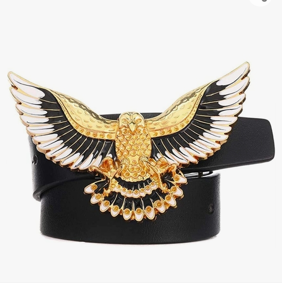 Accessories | New Silver And Gold Owl Bird Eagle Belt Buckle ...